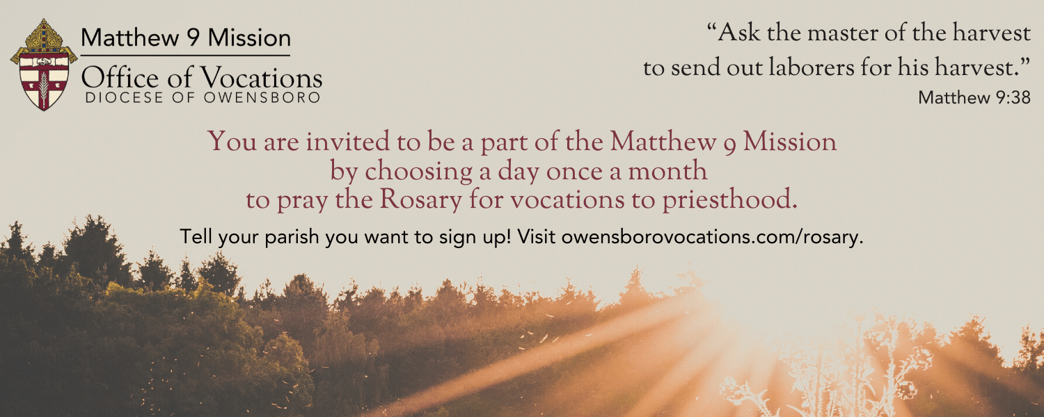 Matthew 9 Mission Website Banner – Diocese of Owensboro